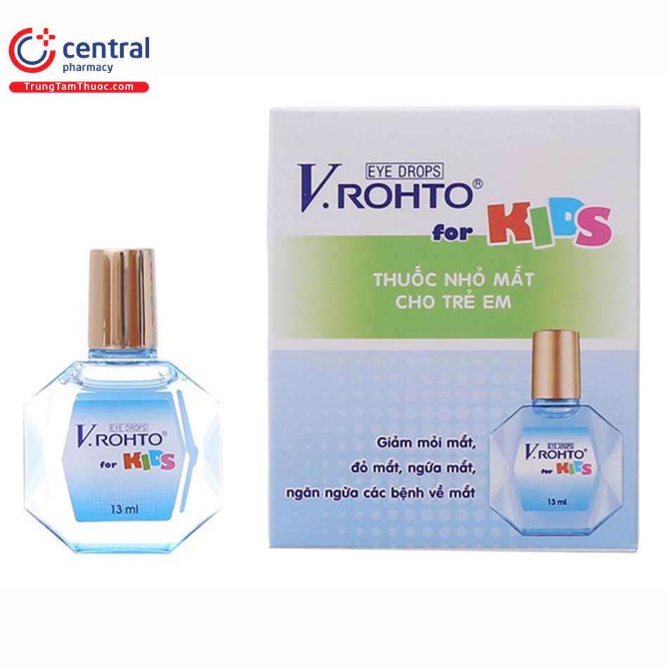 Thuốc nhỏ mắt V Rohto for Kids điều trị mỏi mắt, đau mắt nhanh chóng
