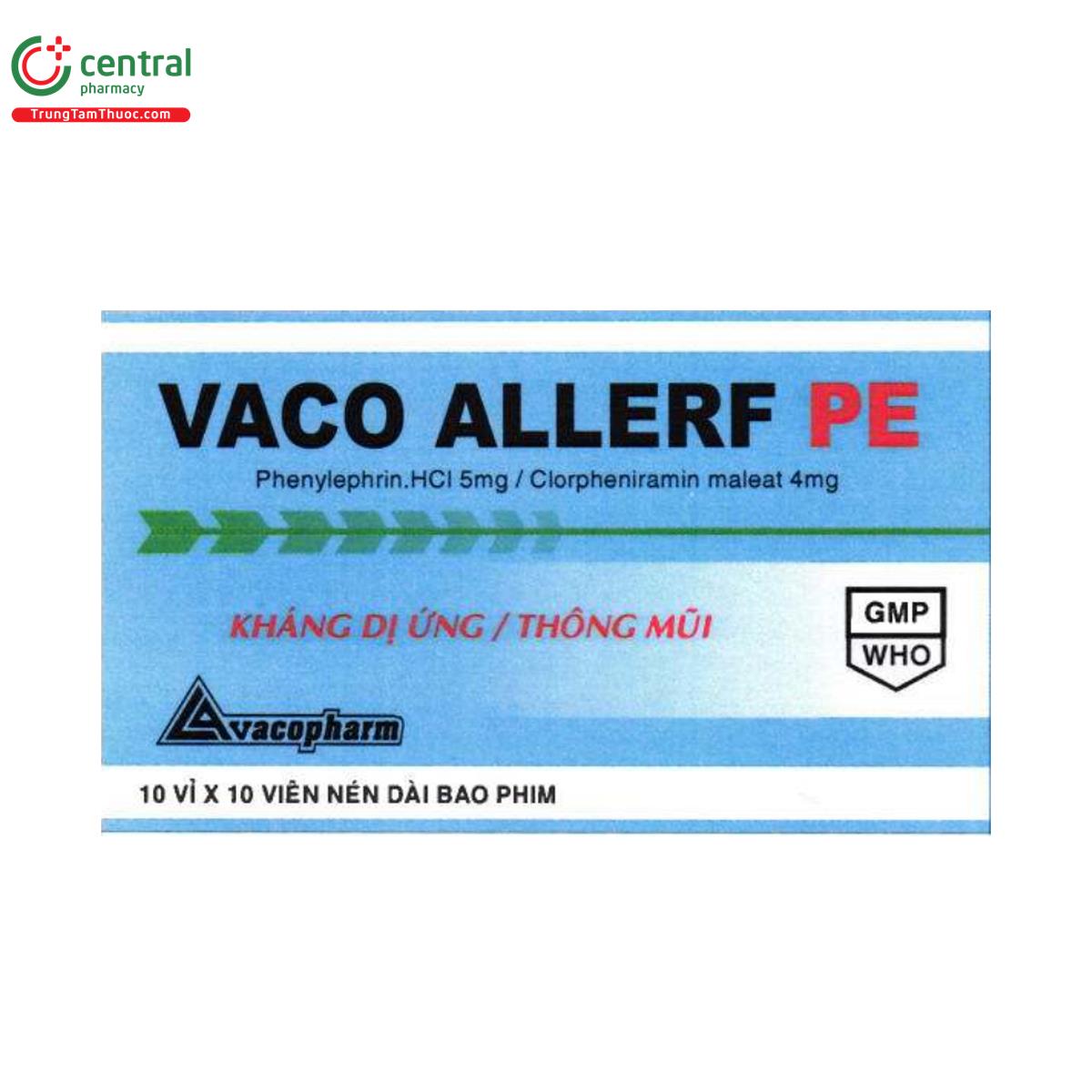 Thuốc Vaco Allerf PE điều trị triệu chứng cảm thông thường và dị ứng
