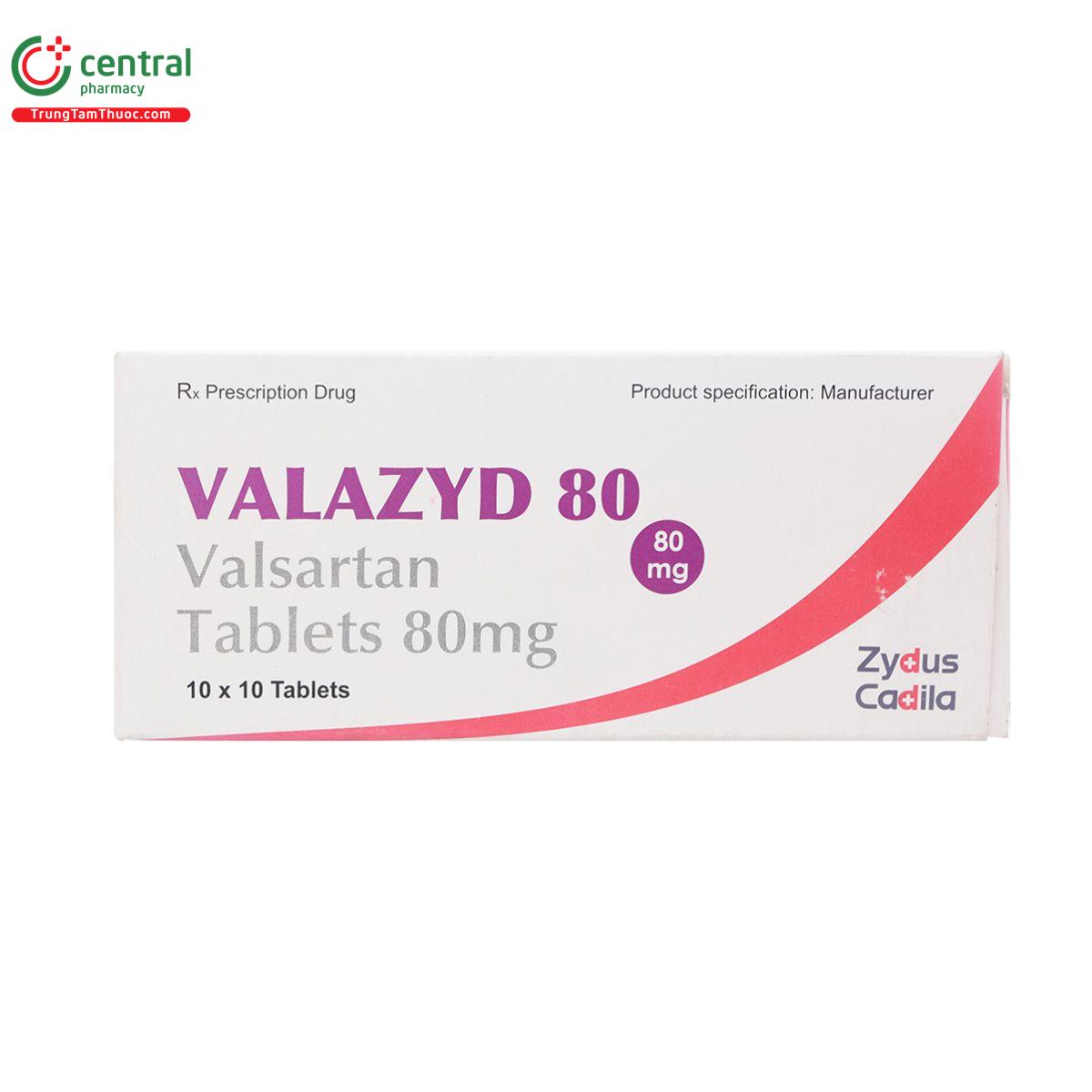 Thuốc Valazyd 80 điều trị tăng huyết áp, suy tim, điều trị sau nhồi máu ...