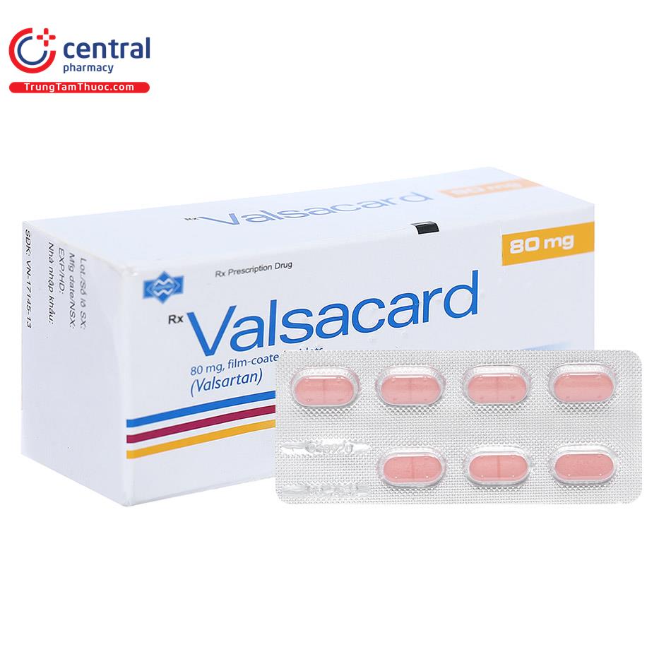 [CHÍNH HÃNG] Thuốc Valsacard 80mg - Điều trị cao huyết áp, suy tim