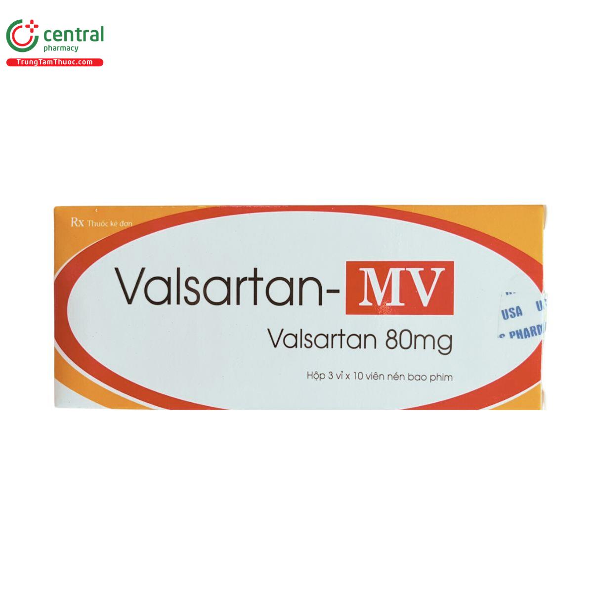 Thuốc Valsartan-MV 80mg - Thuốc điều trị suy tim, huyết áp cao