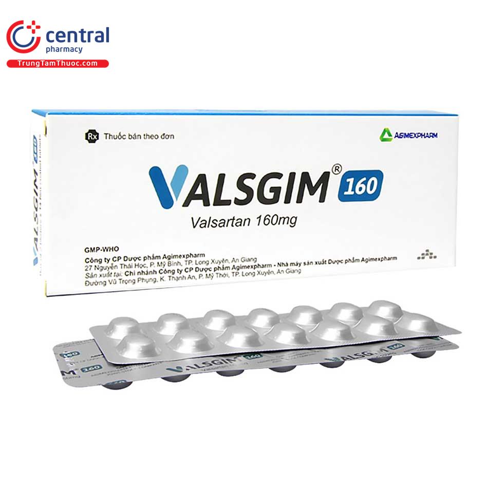[CHÍNH HÃNG] Thuốc Valsgim 160 điều trị tăng huyết áp