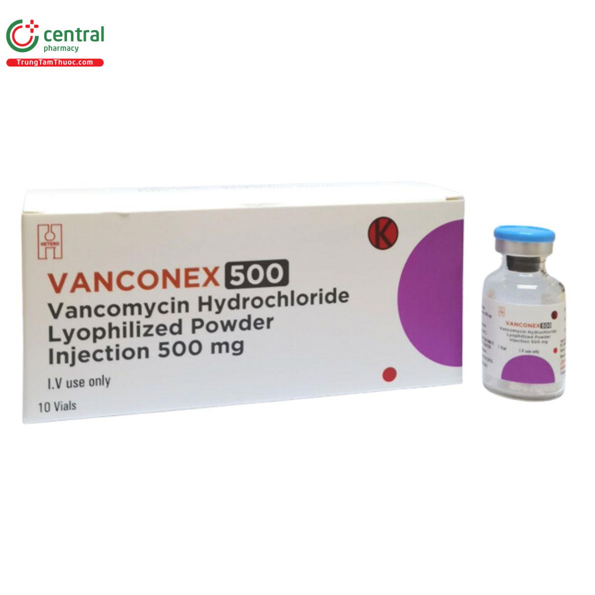 Thuốc Vanconex 500mg/Vial Hetero Ấn Độ điều trị nhiễm khuẩn nặng