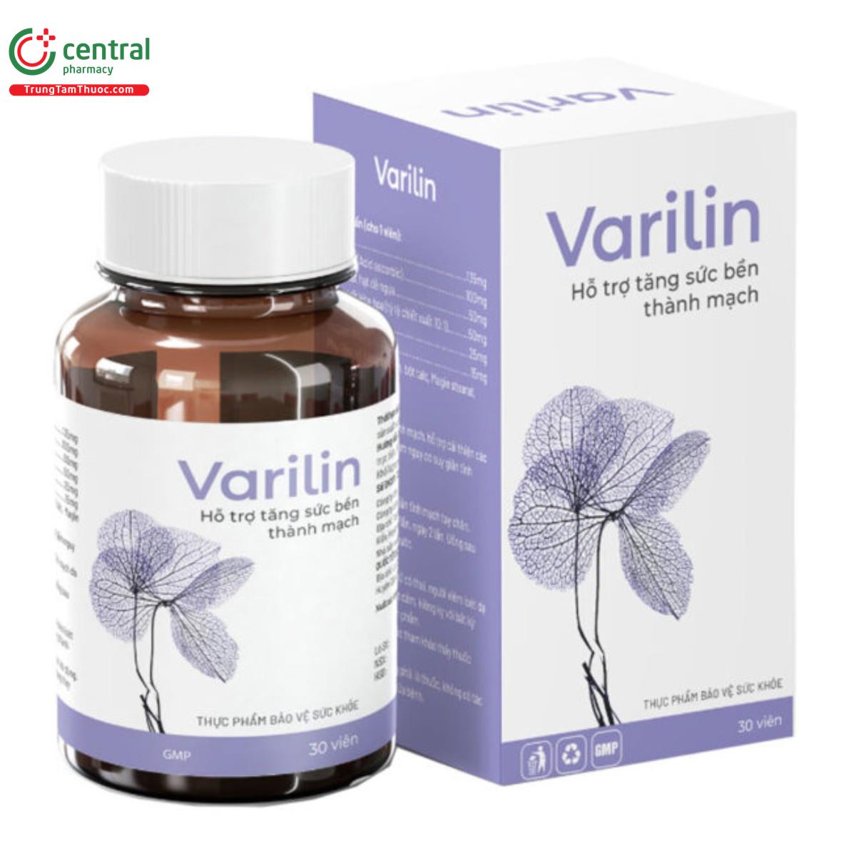 Varilin - Tăng sức bền thành mạch , giảm nguy cơ suy giãn tĩnh mạch