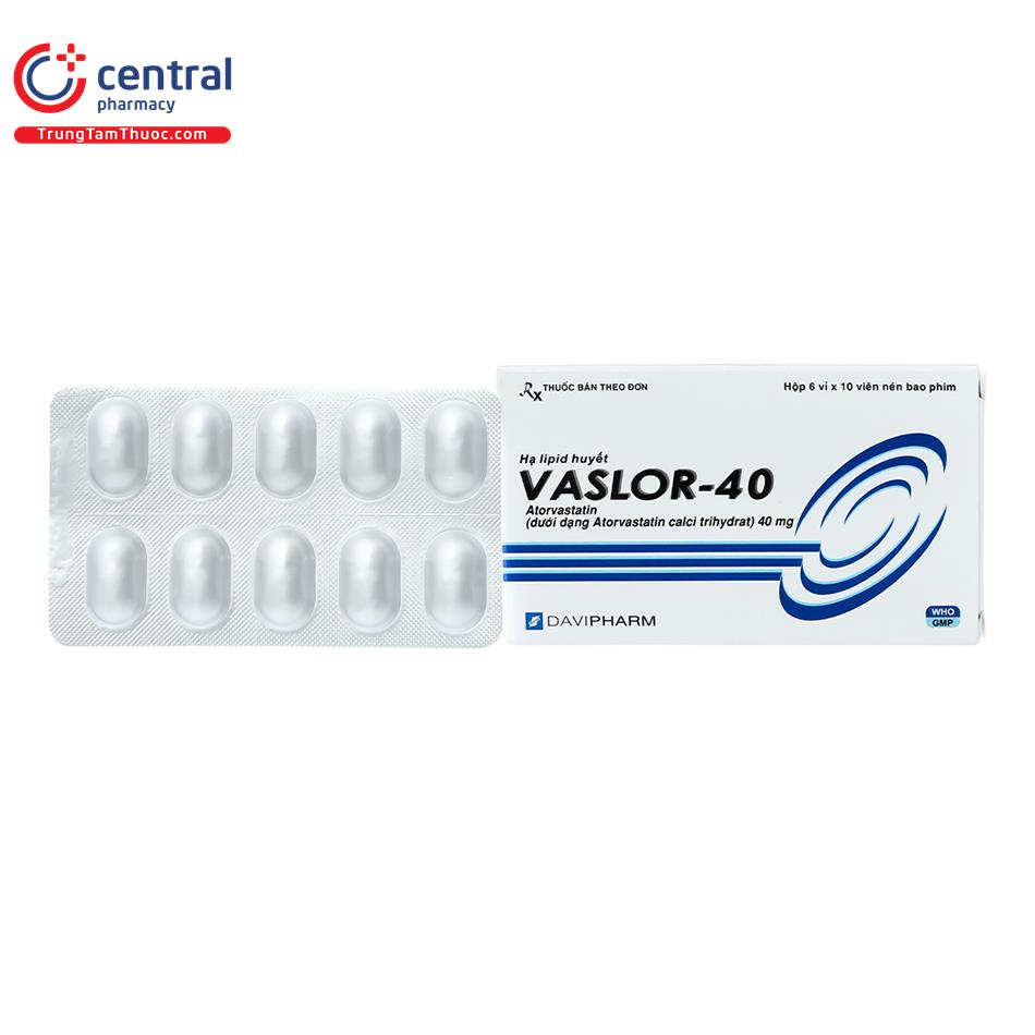 [CHÍNH HÃNG] Thuốc Vaslor-40 điều trị cao cholesterol máu hiệu quả