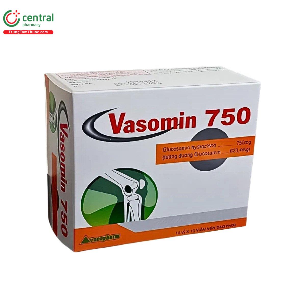 Thuốc Vasomin 750 - Giảm triệu chứng thoái hóa khớp gối nhẹ đến vừa