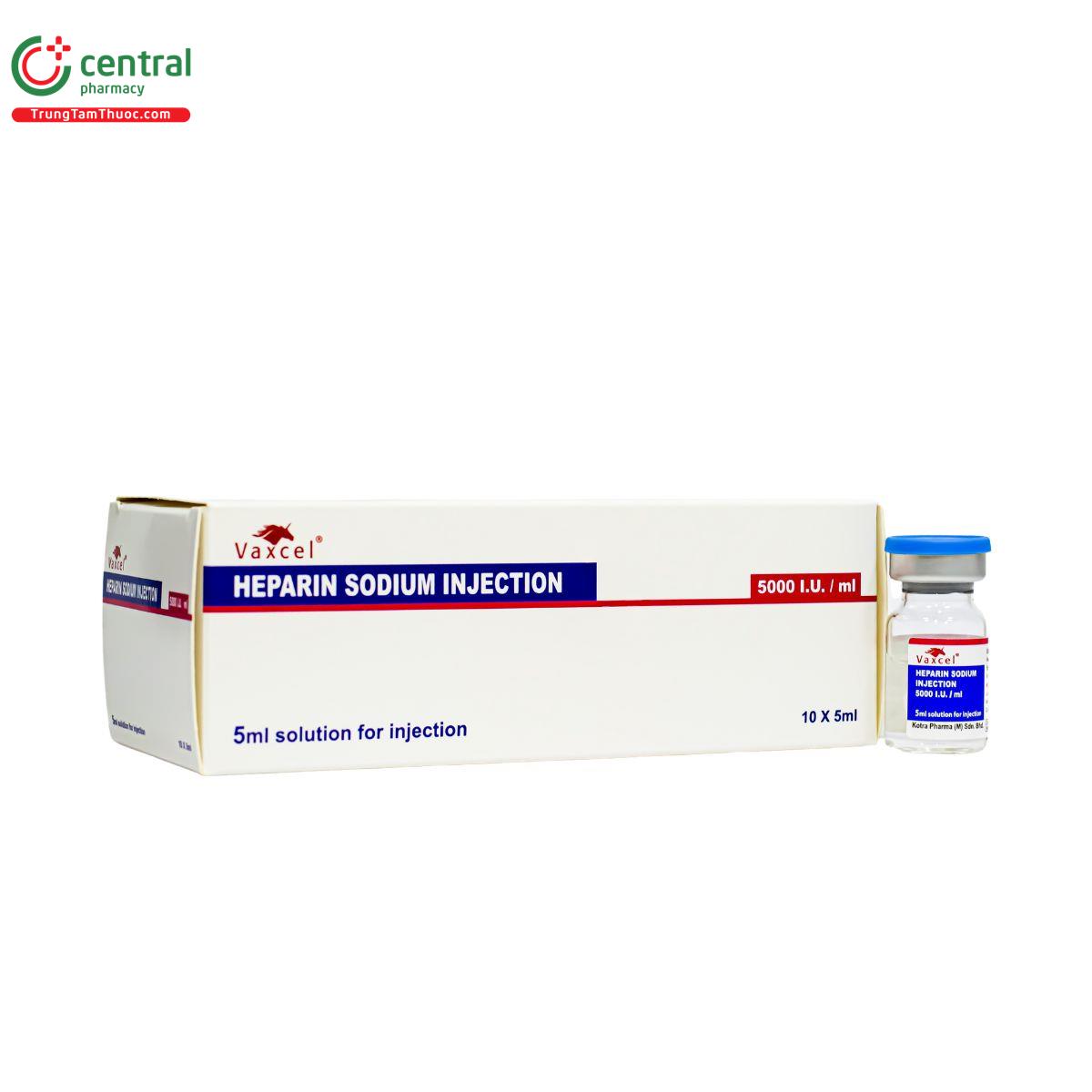 Thuốc Vaxcel Heparin Sodium Injection 5000 IU/ml - điều trị huyết khối