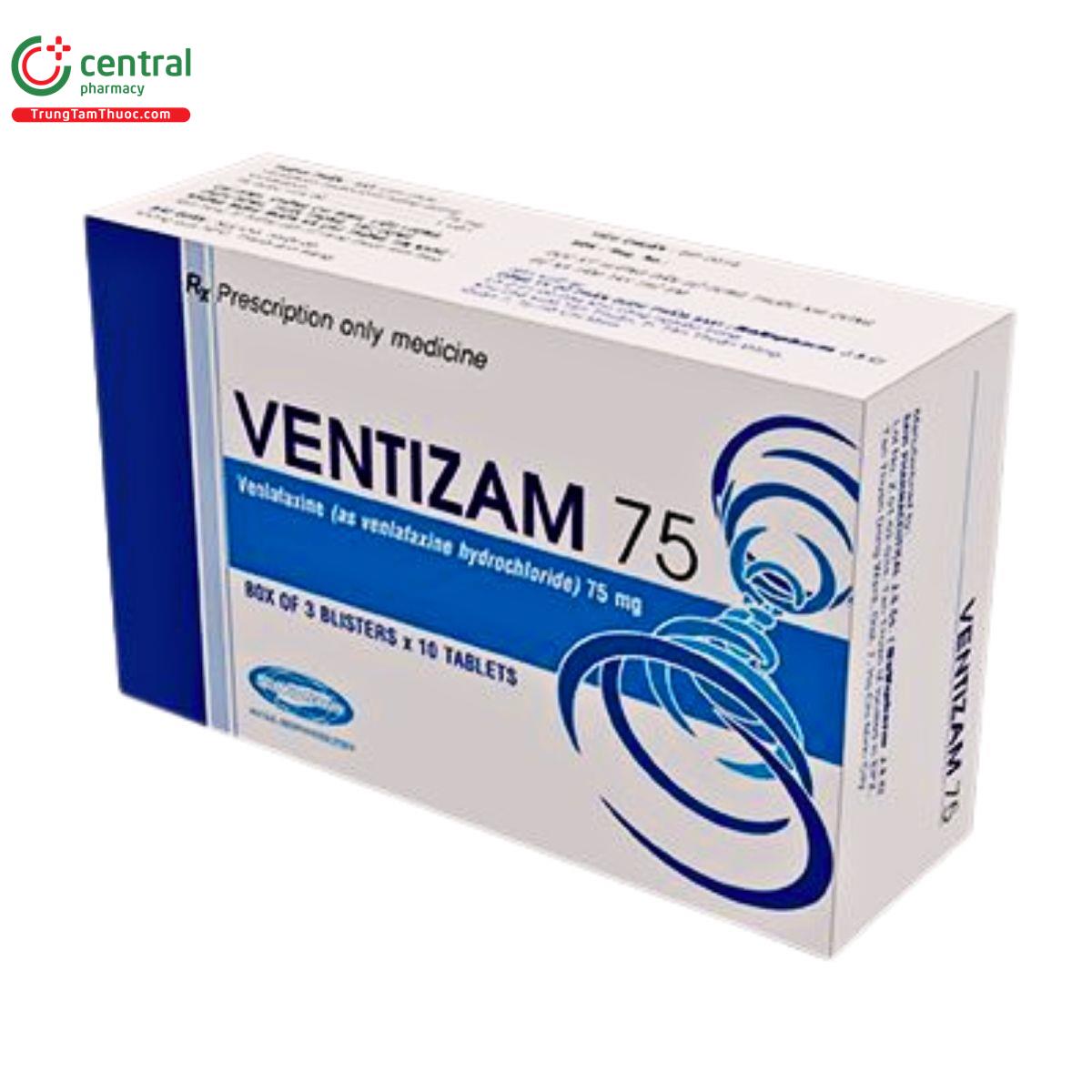 Thuốc Ventizam 75mg (Venlafaxin) điều trị, dự phòng tái phát trầm cảm