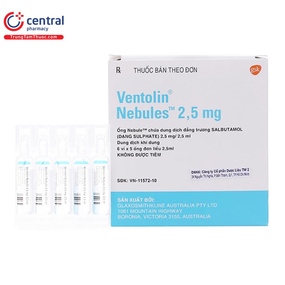 Thuốc Ventolin Nebules 2.5mg - điều trị các bệnh đường hô hấp