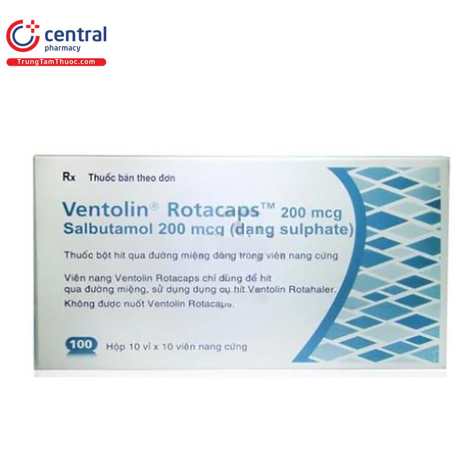 Thuốc Ventolin Rotacaps 200mcg - Thuốc điều trị hen phế quản
