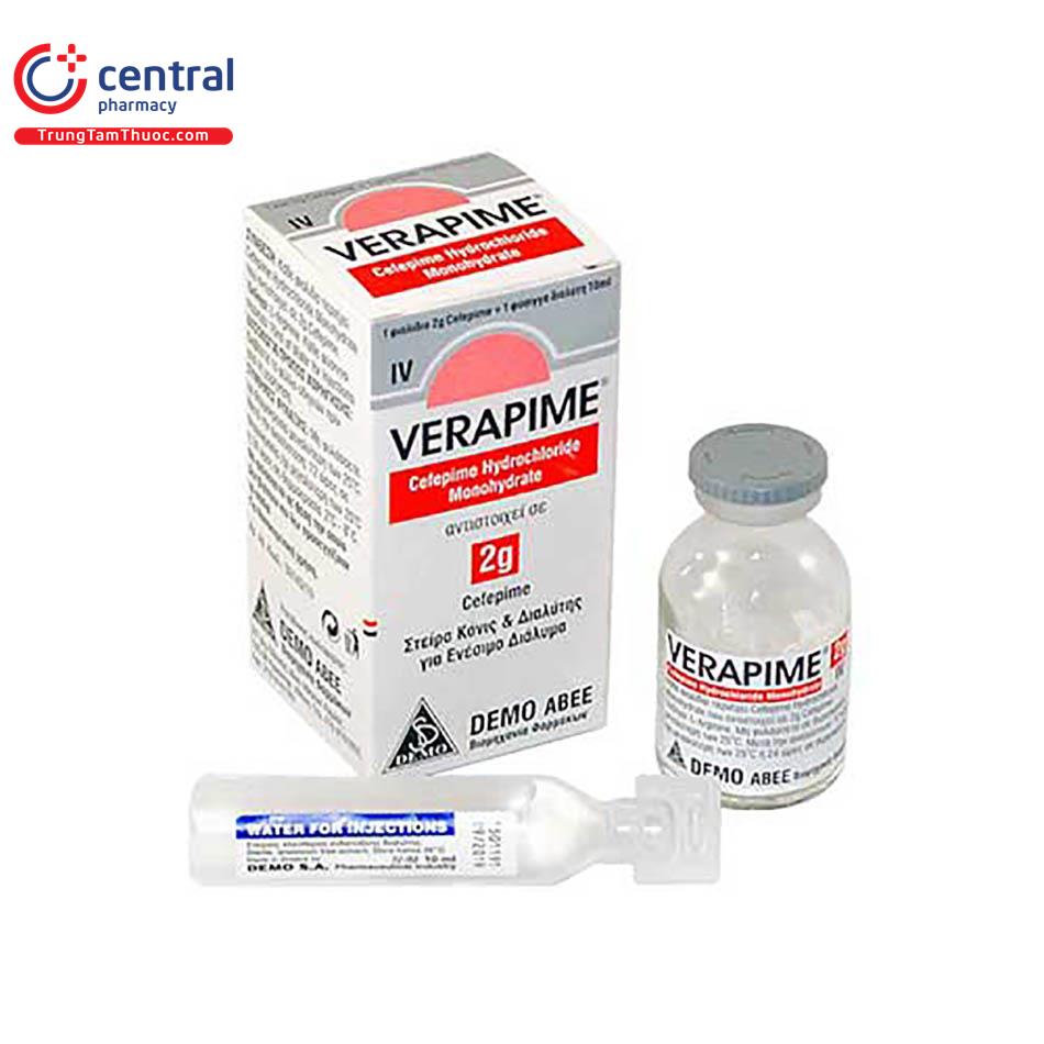 Thuốc Verapime 2g điều trị các tình trạng nhiễm khuẩn hiệu quả