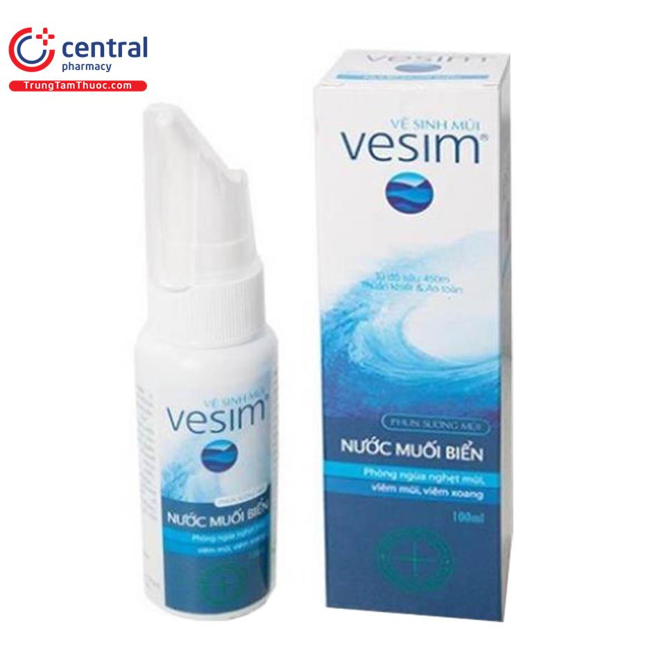 Thuốc Vesim Người Lớn 100ml màu xanh: xịt mũi sát khuẩn, chống viêm