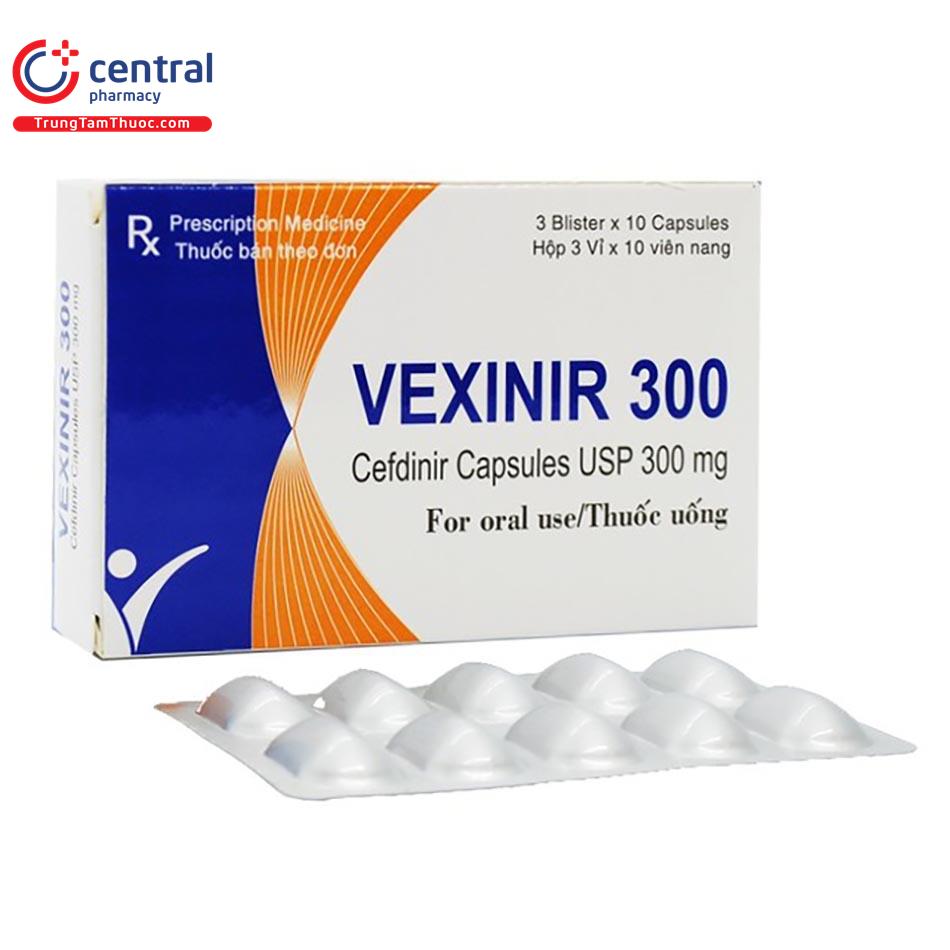 [CHÍNH HÃNG] Thuốc Vexinir 300 điều trị viêm phổi, viêm phế quản