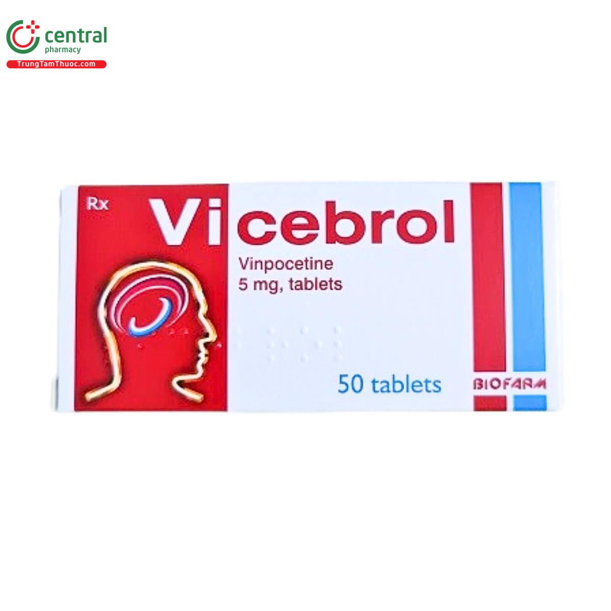 Thuốc Vicebrol 5mg Biofarm giúp điều trị rối loạn tuần hoàn máu não