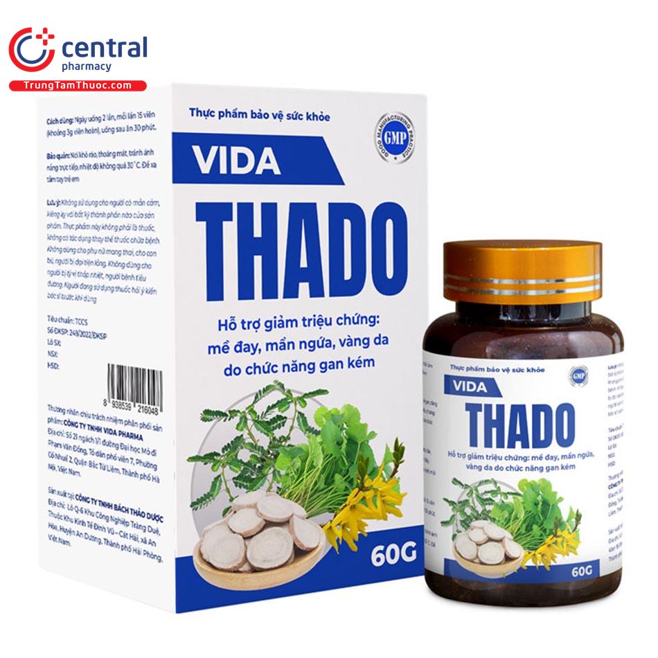 Thuốc Vida Thado giúp hỗ trợ tăng cường chức năng gan, giải độc gan