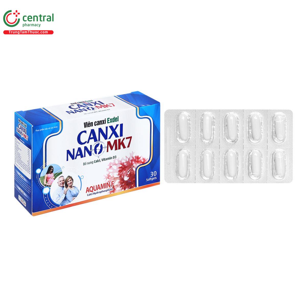 Viên Canxi Exdel CANXI NANO MK7 phát triển chiều cao, giúp xương chắc khỏe