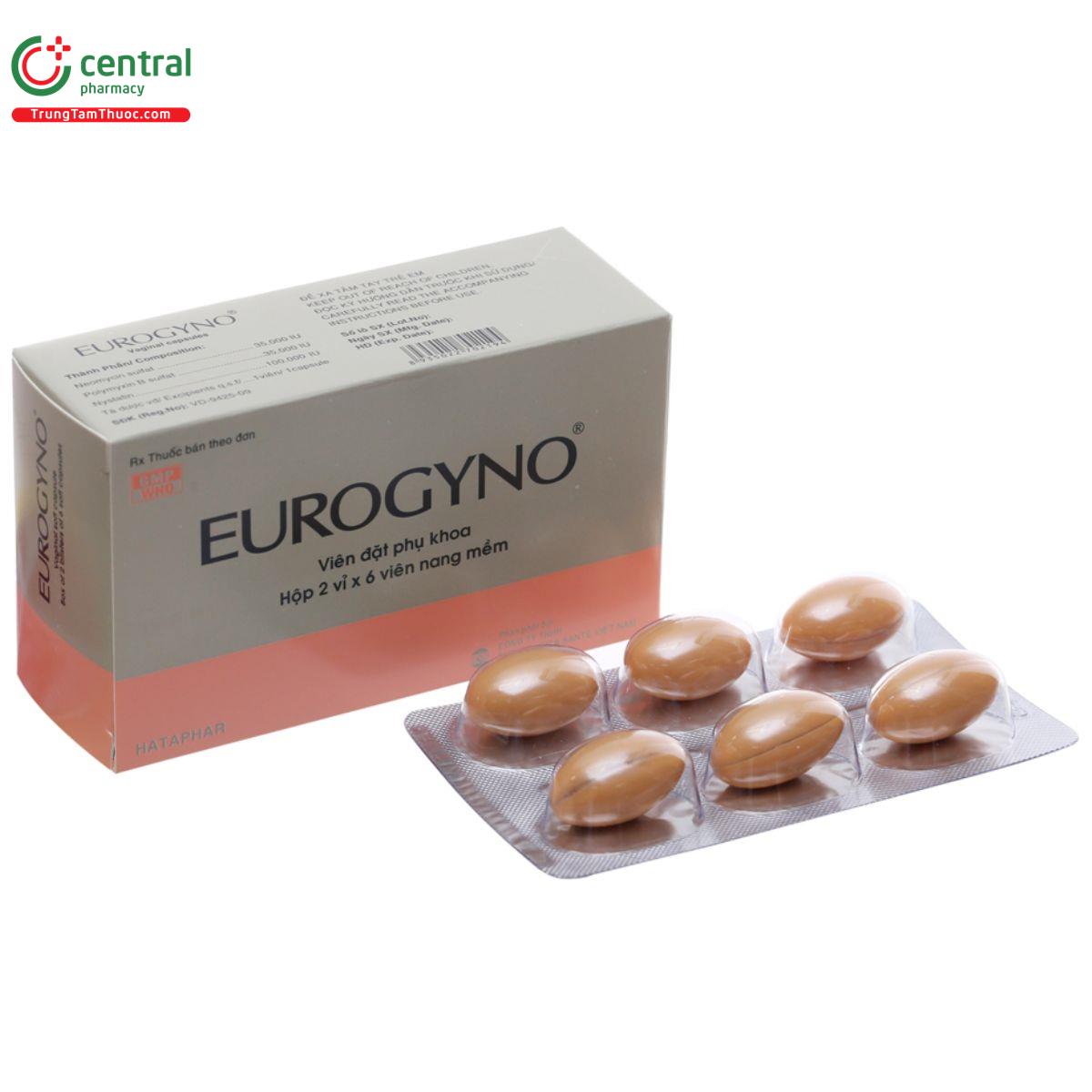 Viên đặt âm đạo Eurogyno -Điều trị các nhiễm khuẩn âm đạo, cổ tử cung