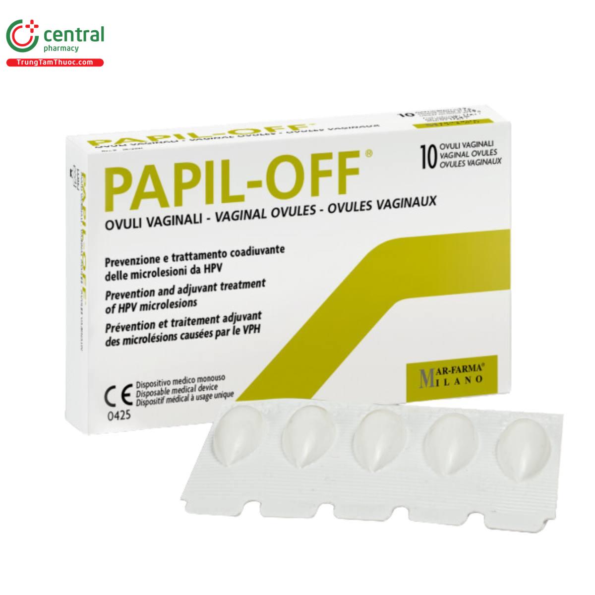 Viên đặt âm đạo Papil-Off điều trị tổn thương do virus HPV gây ra
