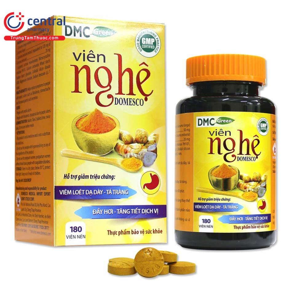 Viên nghệ Domesco - hỗ trợ điều trị tình trạng viêm loét dạ dày