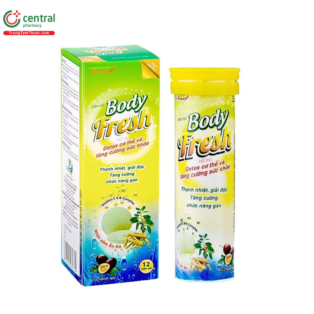 Viên sủi Body Fresh vị chanh leo hỗ trợ tăng cường chức năng gan