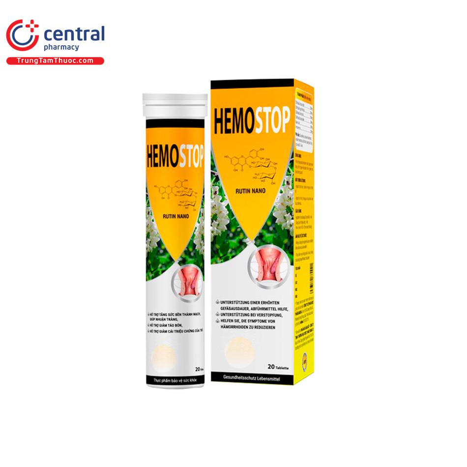 Viên sủi Hemostop hỗ trợ điều trị các dấu hiệu, triệu chứng bệnh trĩ