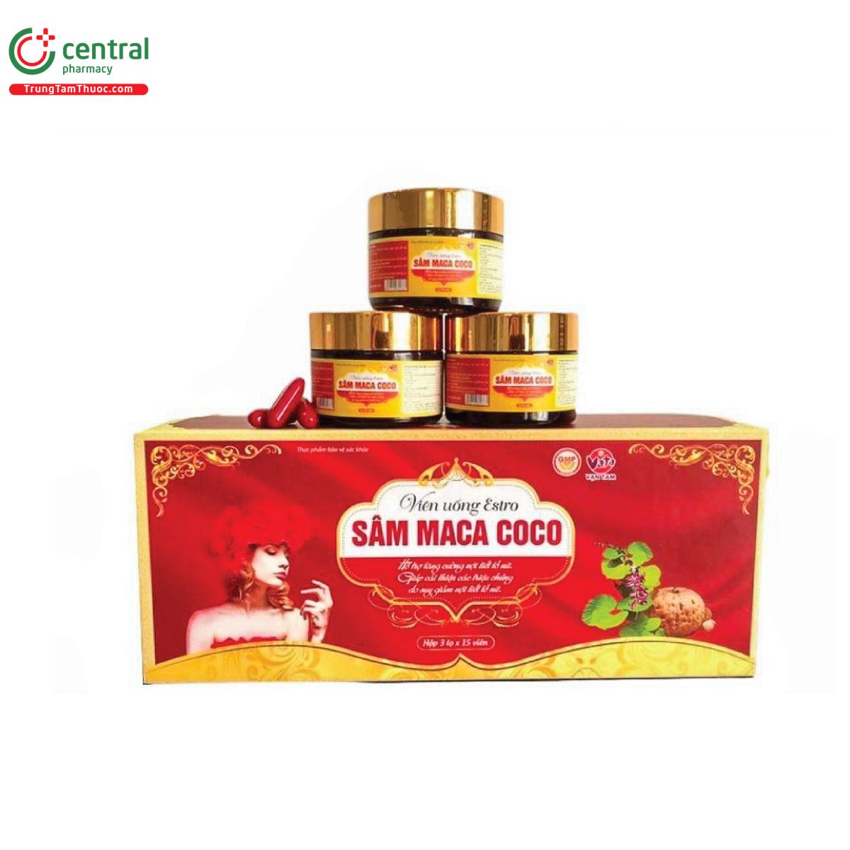 Viên uống Estro Sâm Maca Coco - chống lão da, cải thiện nội tiết tố