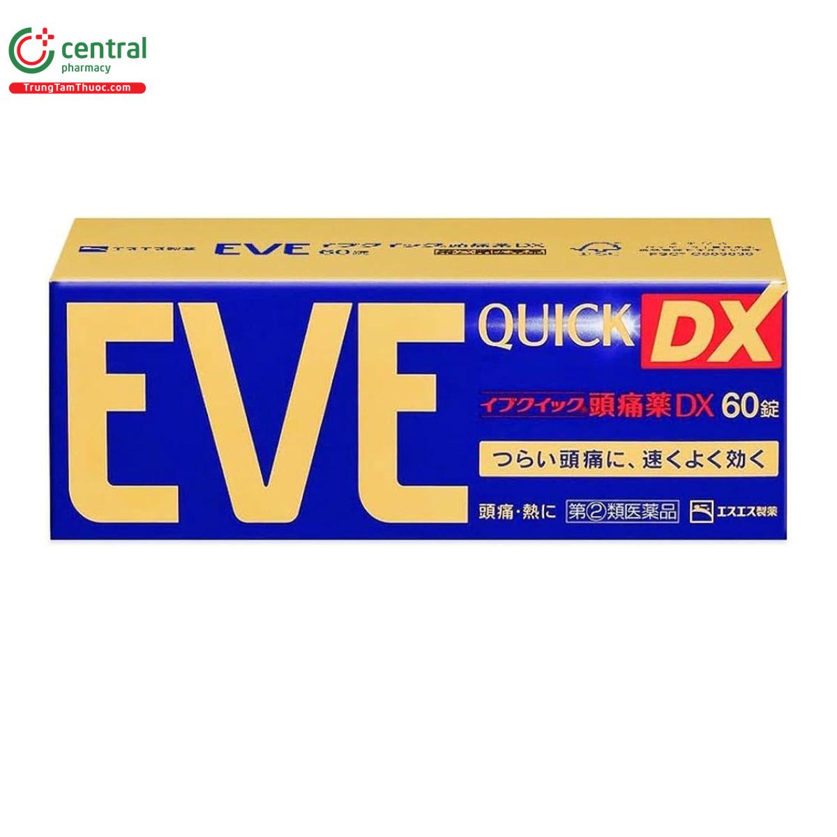 Viên uống Eve Quick DX 40 Nhật Bản hỗ trợ giảm đau, hạ sốt