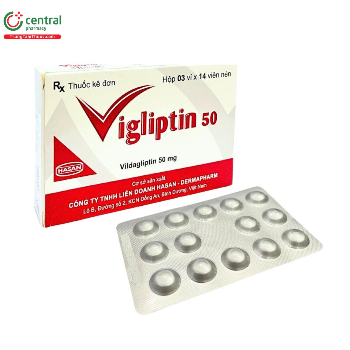Thuốc Vigliptin 50 HASAN - điều trị đái tháo đường tuýp 2