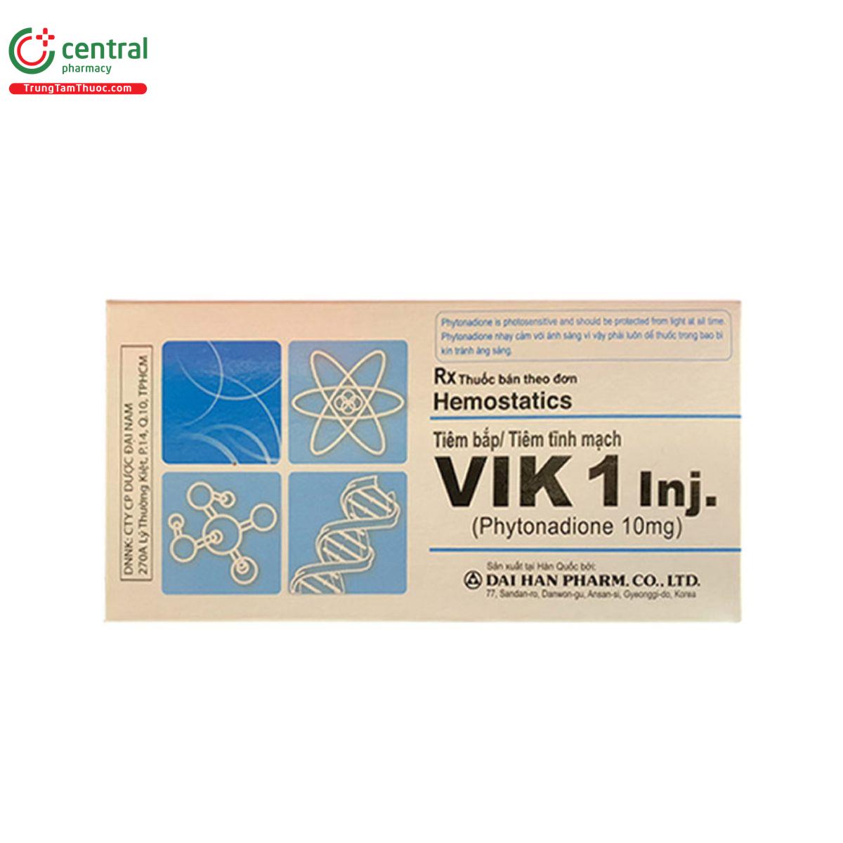 Thuốc Vik 1 inj. điều trị tình trạng xuất huyết, đe dọa xuất huyết
