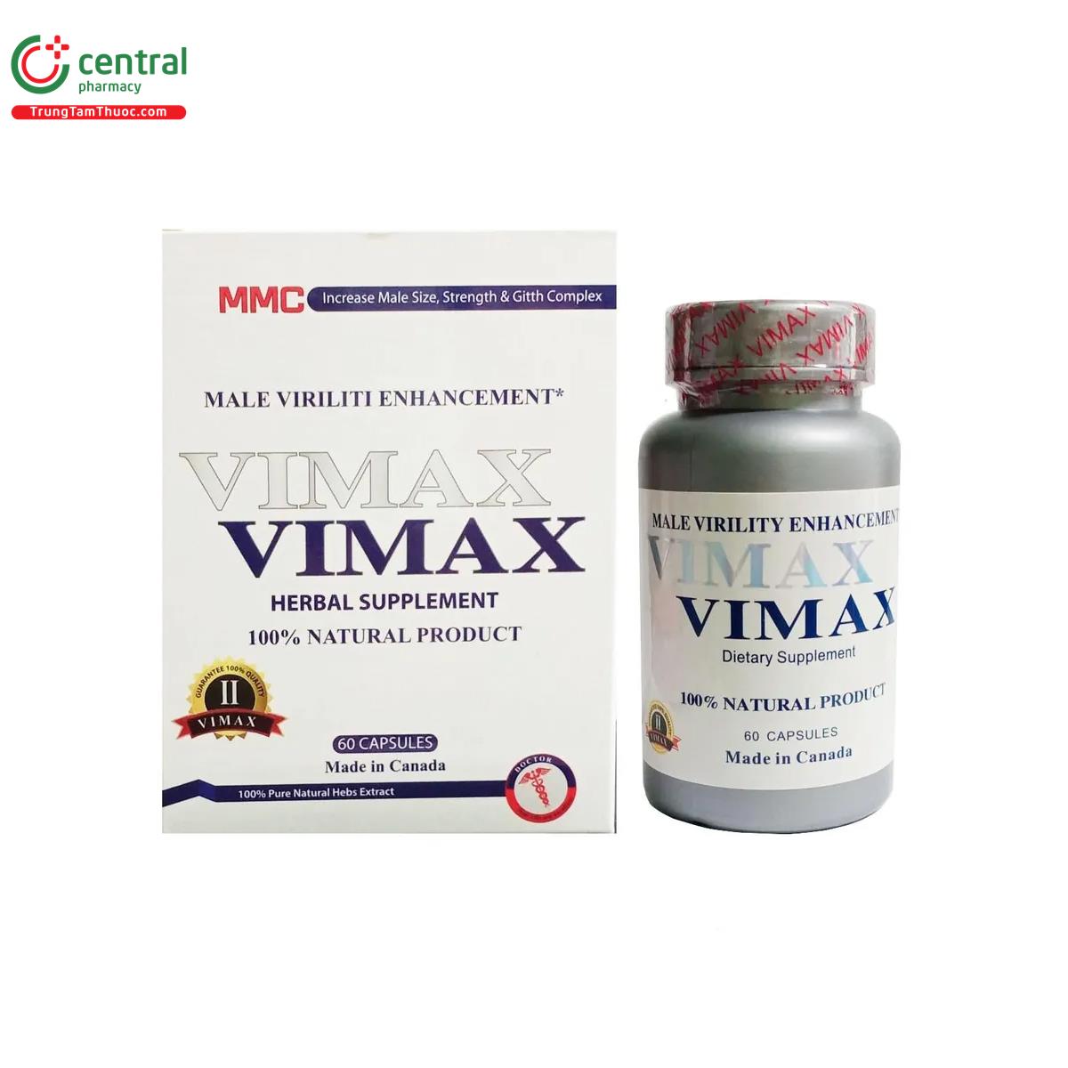 Thuốc Vimax giúp tăng cường sinh lực phái mạnh và sức khỏe toàn diện