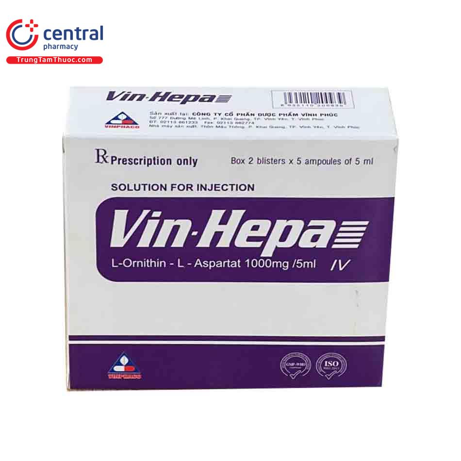 [CHÍNH HÃNG] Thuốc Vin-Hepa 1000mg/5ml - Điều trị viêm gan, xơ gan