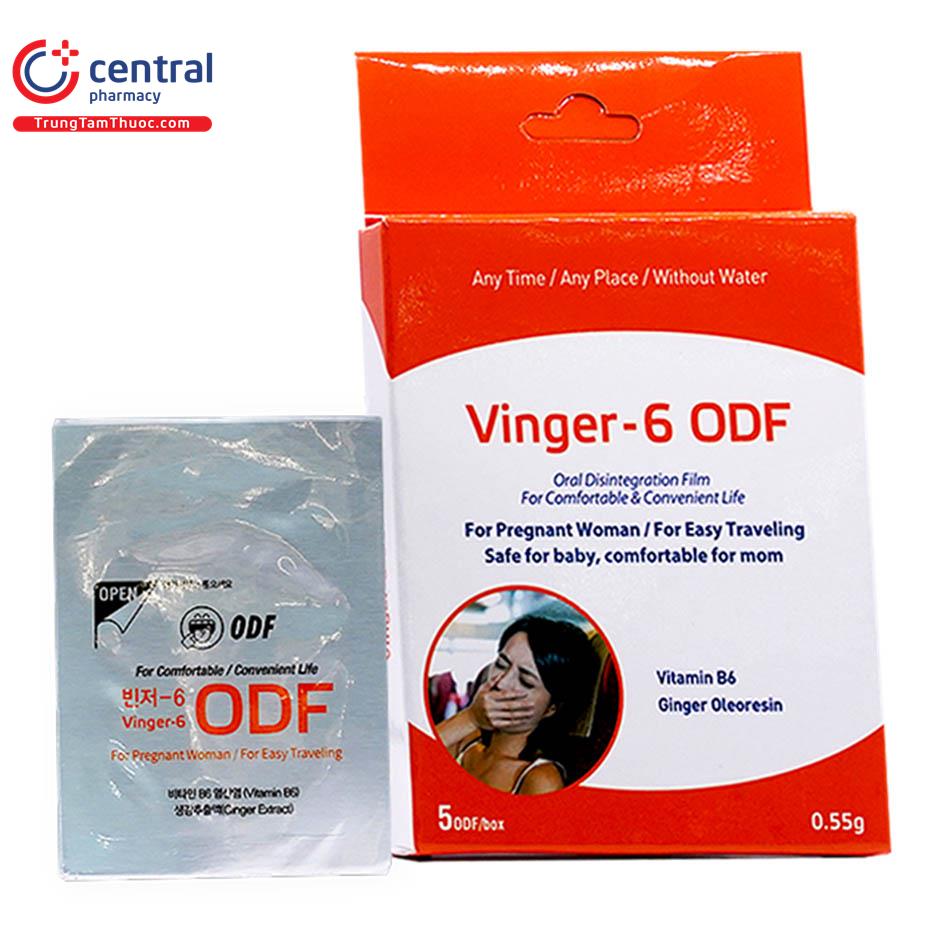 Miếng ngậm Vinger-6 ODF hỗ trợ điều trị chống nôn và nôn cho bà bầu
