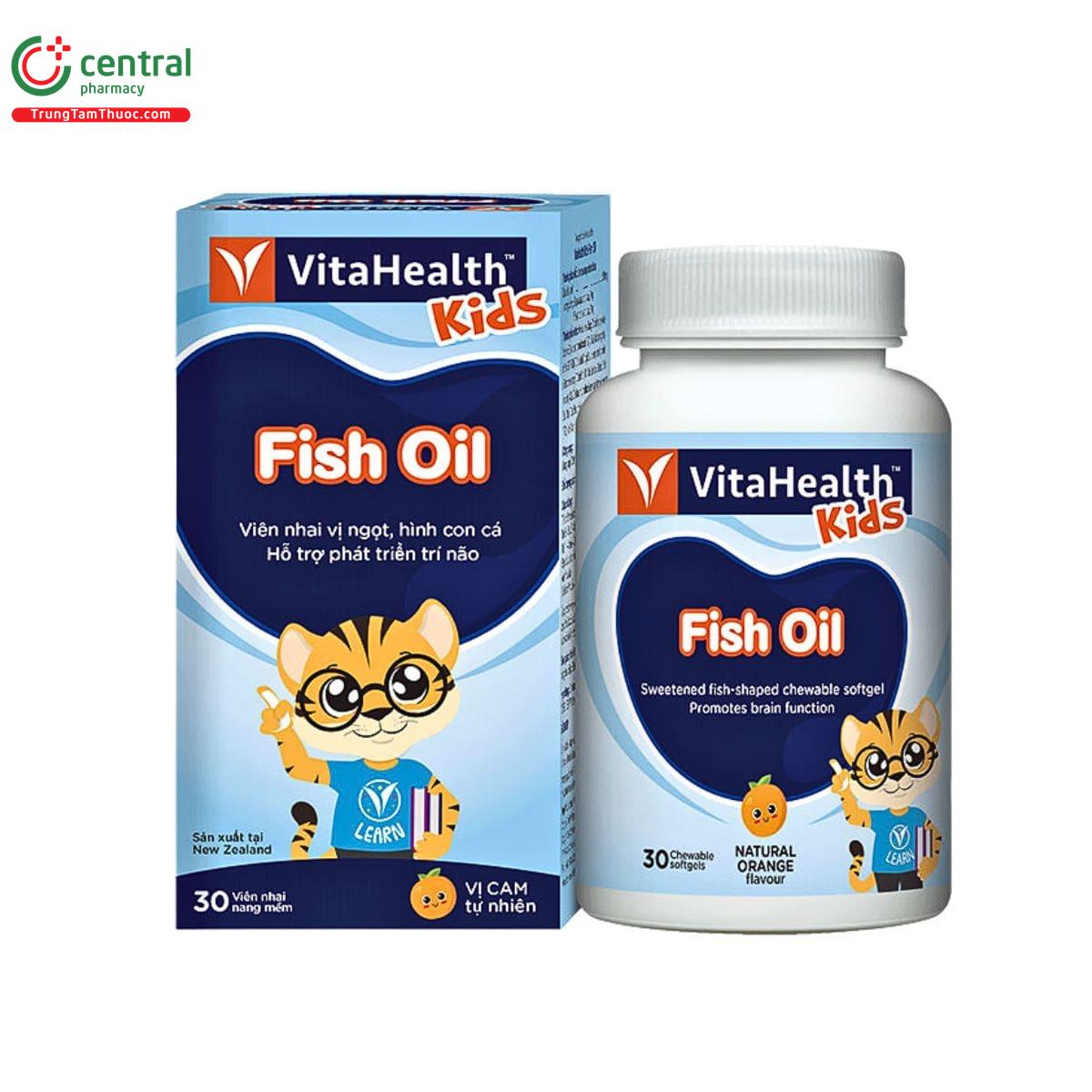 VitaHealth Kids Fish Oil cung cấp DHA, hỗ trợ phát triển não và mắt