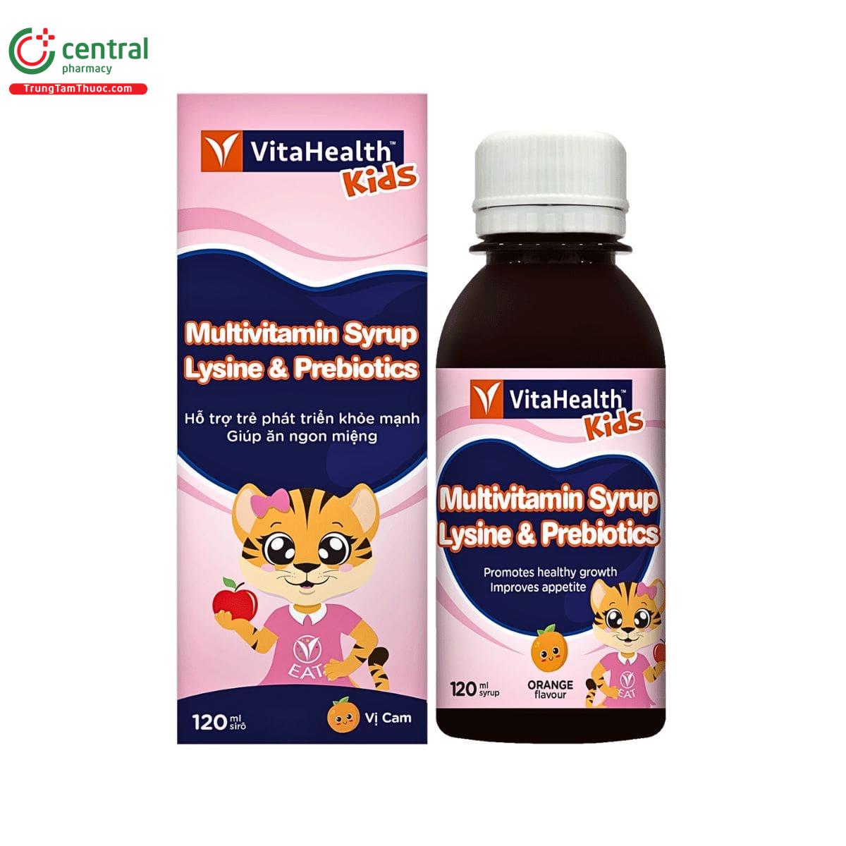 VitaHealth Multivitamin Syrup Lysine & Prebiotics giúp trẻ phát triển