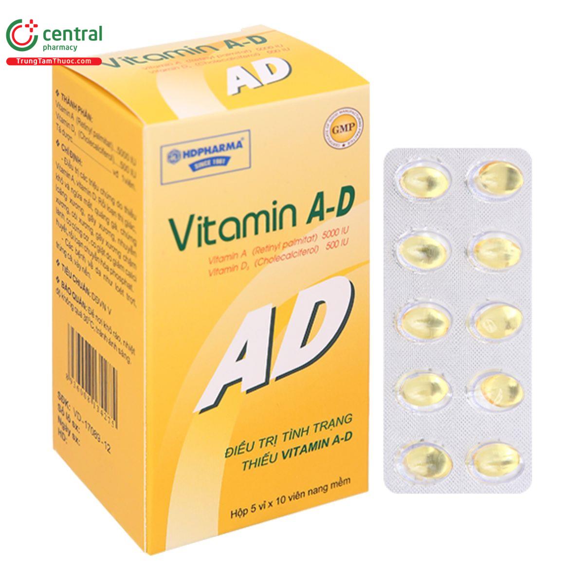 Thuốc Vitamin A-D HDPharma điều trị khô mắt, quáng gà, loãng xương