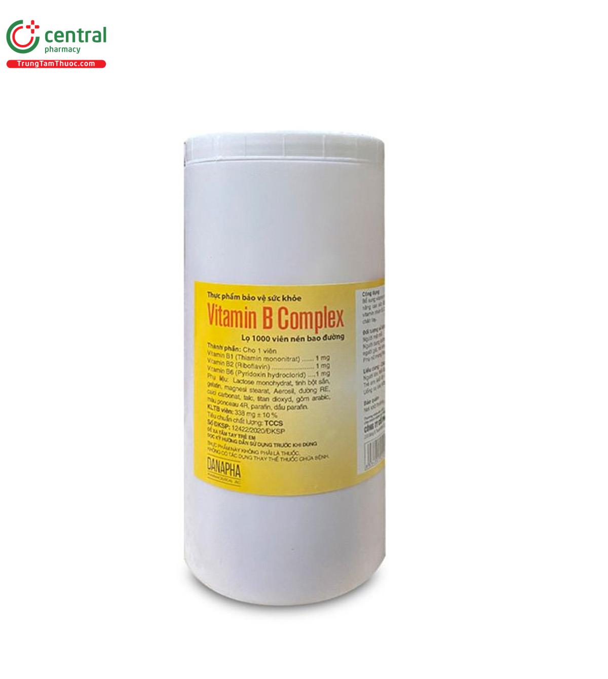 Thuốc Vitamin B Complex Danapha dự phòng thiếu Vitamin nhóm B