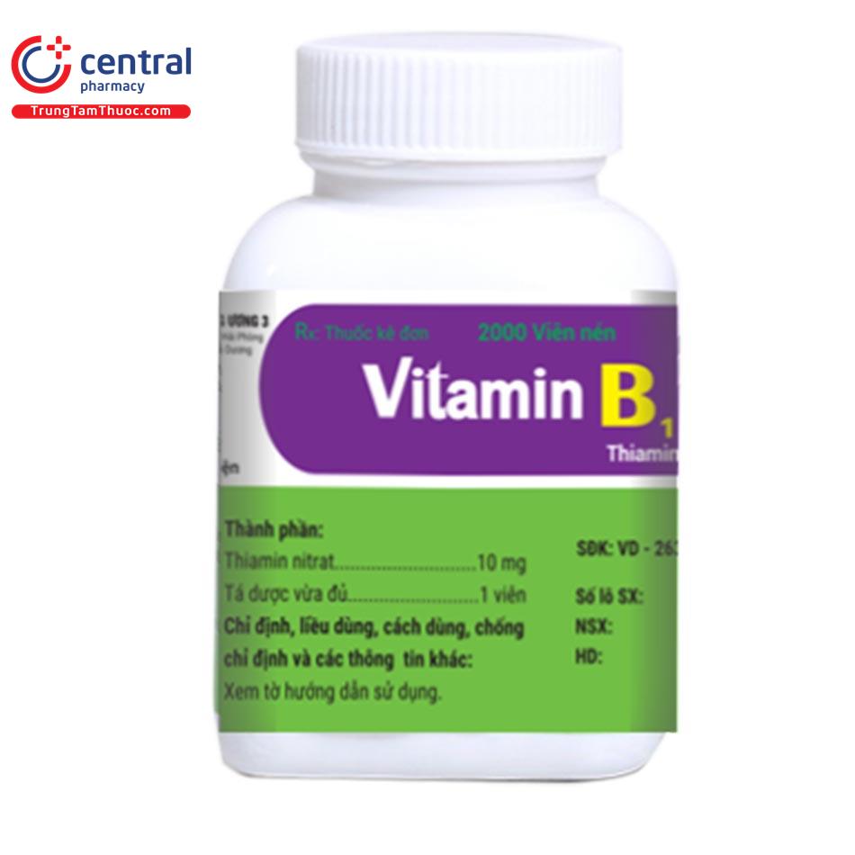 Thuốc Vitamin B1 10mg TW3: liều dùng, đối tượng dùng