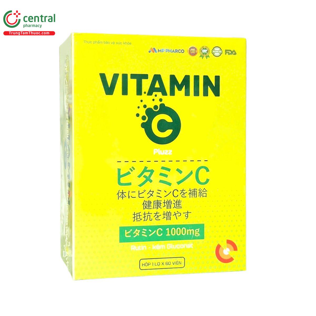 Thuốc Vitamin C Pluzz - Bổ sung Vitamin C, tăng cường sức đề kháng