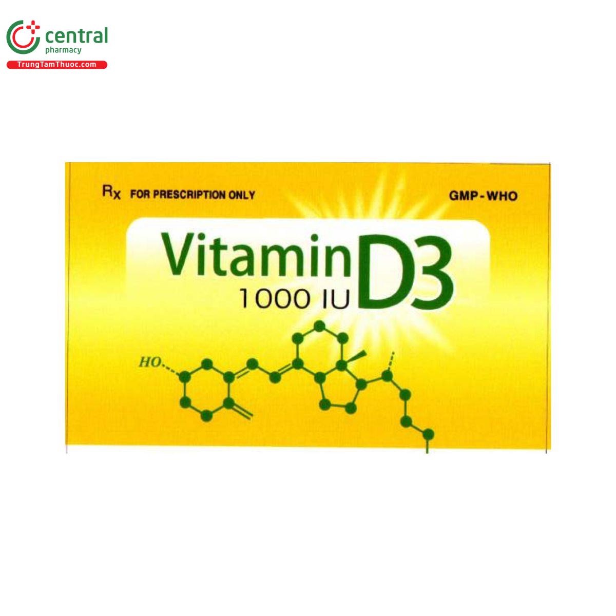 Thuốc Vitamin D3 1000IU DHG - Điều trị bệnh còi xương do dinh dưỡng
