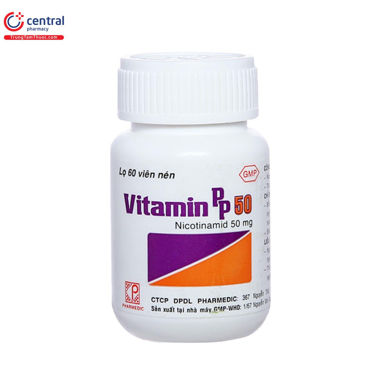 Thuốc Vitamin PP 50 Pharmedic bổ sung Nicotinamid cho cơ thể