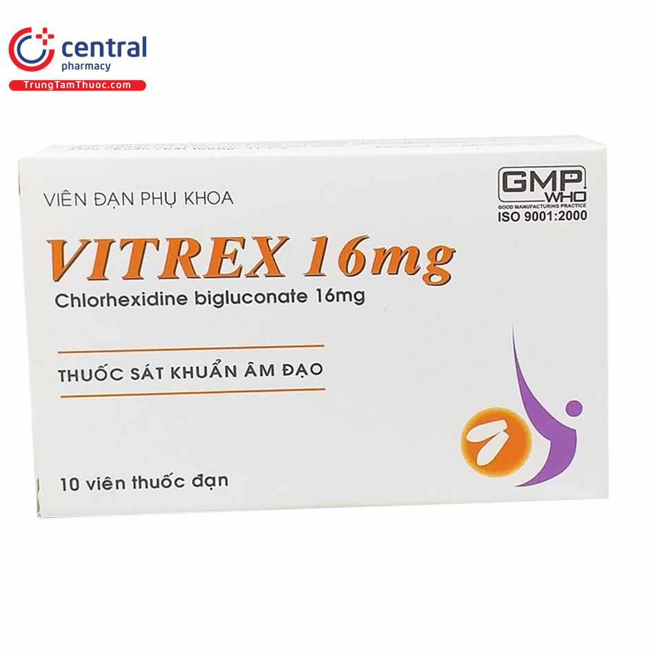 [CHÍNH HÃNG] Thuốc Vitrex 16mg - Thuốc đặt sát khuẩn âm đạo