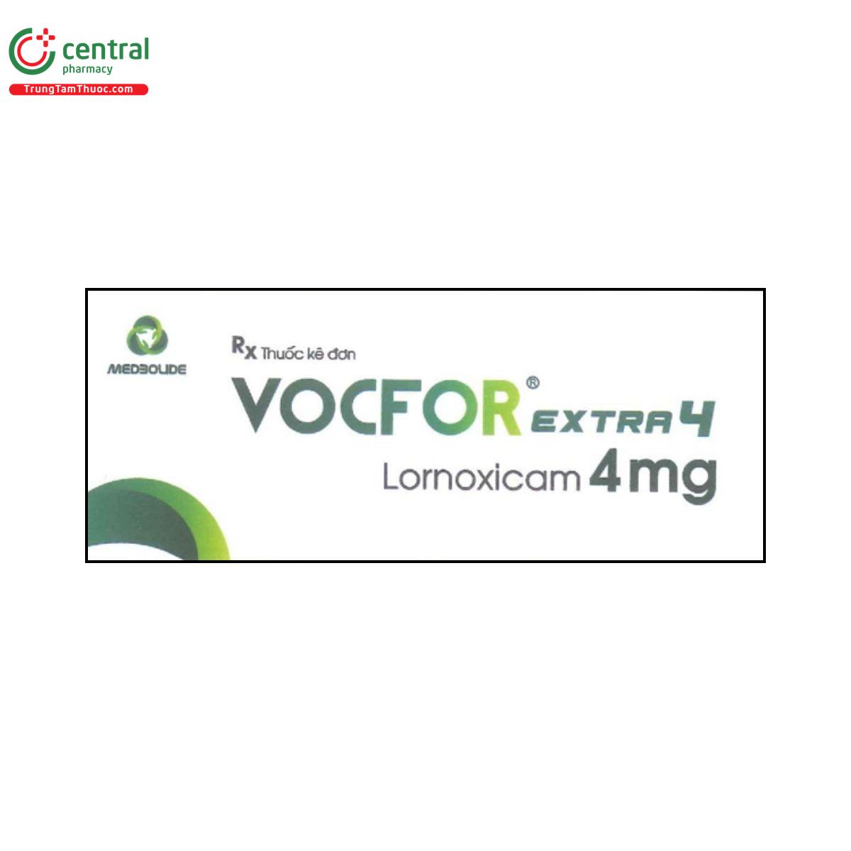 Thuốc Vocfor Extra 4mg– giảm đau, kháng viêm cho người lớn