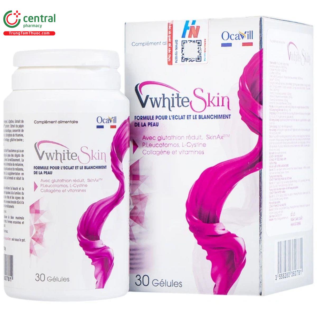 Thuốc VwhiteSkin - Giúp tăng độ đàn hồi trên da và giảm lão hóa