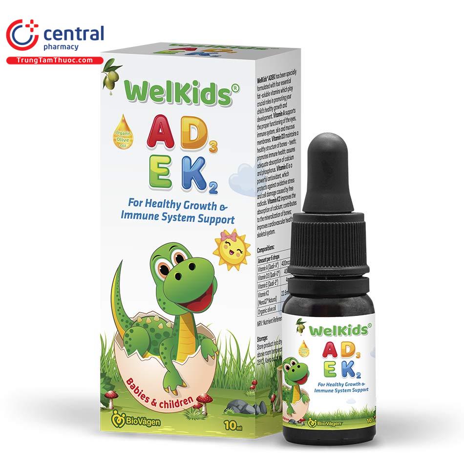 WelKids ADEK - Hỗ trợ tăng cường sức khỏe và bổ sung Vitamin A