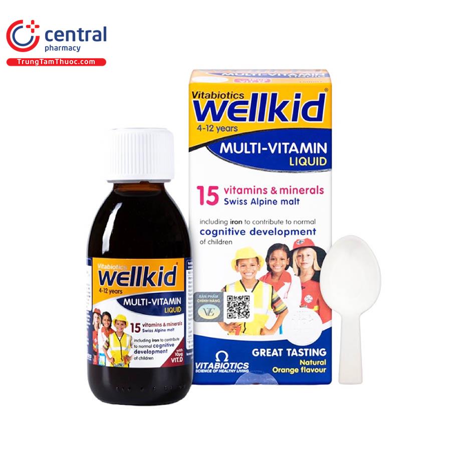 Wellkid Multi-Vitamin Liquid bổ sung dưỡng chất cho trẻ từ 4-12 tuổi