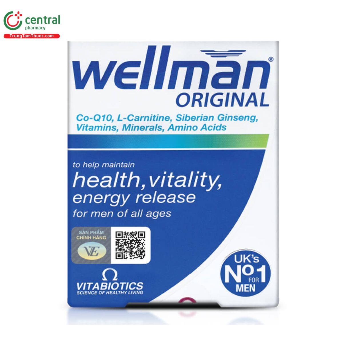 Wellman Original- Viên uống tăng cường sức khỏe cho phái mạnh