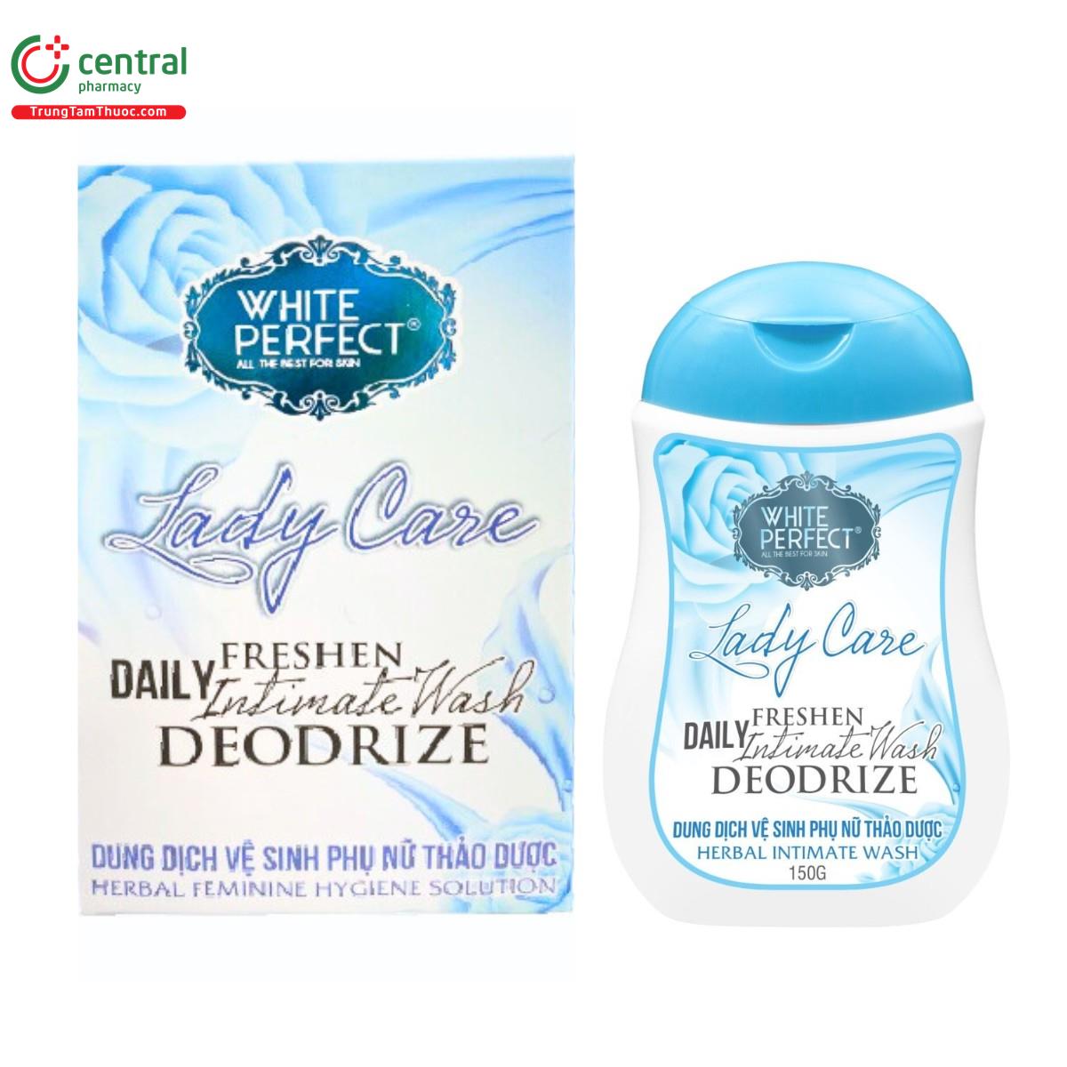 Dung dịch vệ sinh phụ nữ White Perfect Lady Care 150ml, ngừa viêm nhiễm