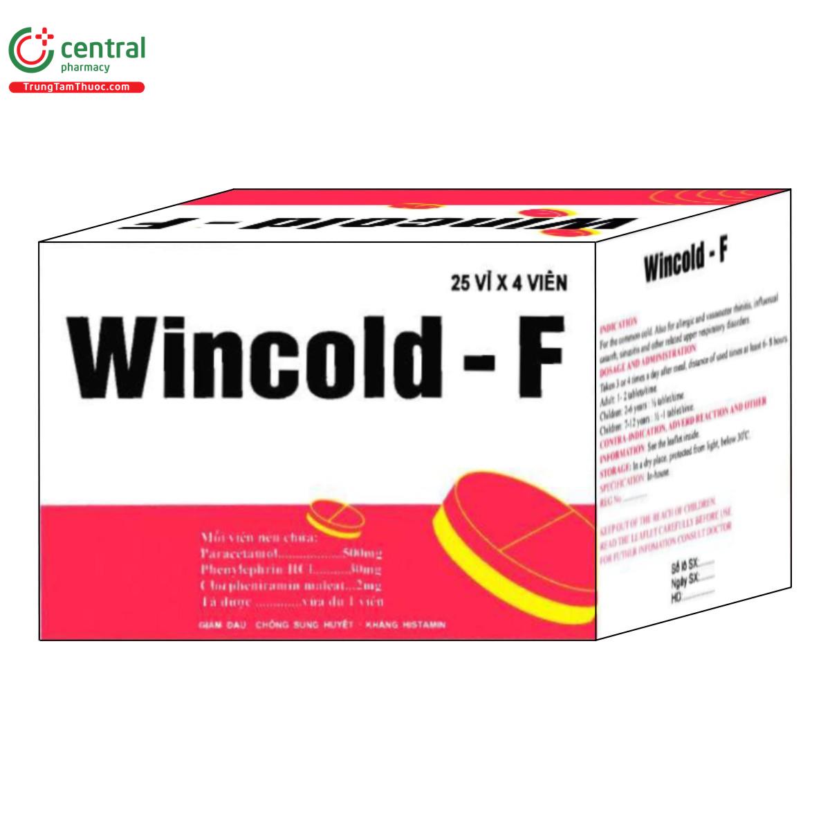 Thuốc Wincold-F điều trị các triệu chứng cảm thông thường, viêm xoang