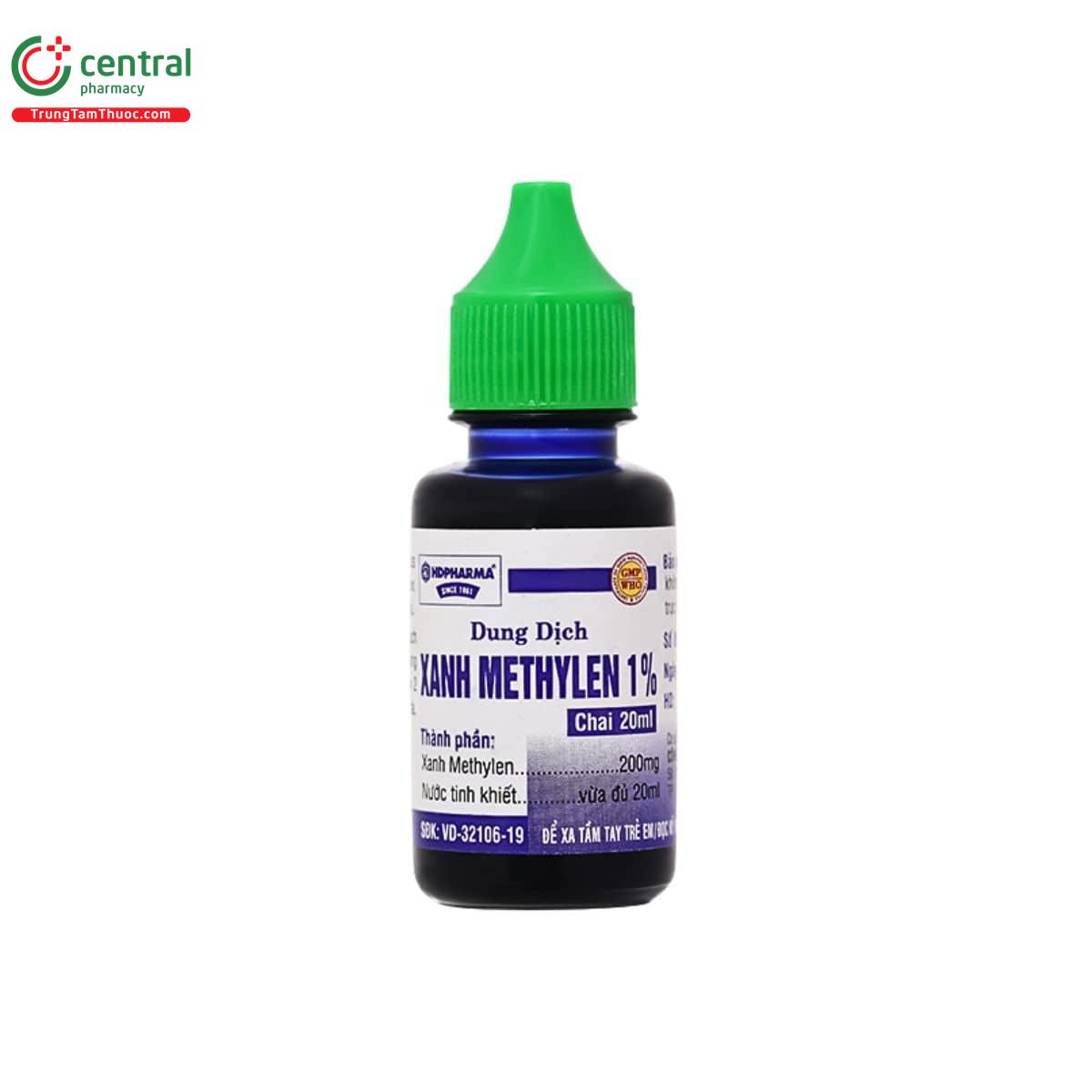 Thuốc Xanh Methylen 1% HDPHARMA 20ml trị nhiễm virus ngoài da, chốc lở