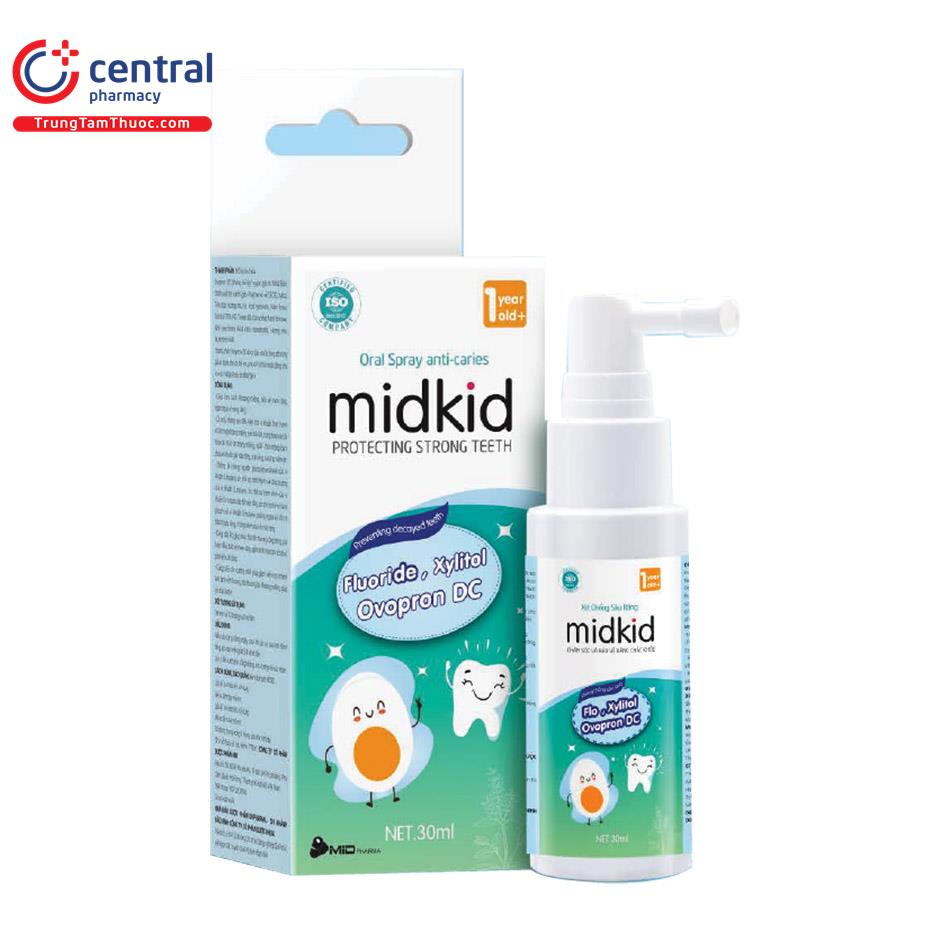 [CHÍNH HÃNG] Xịt chống sâu răng Midkid cho răng bé chắc khỏe